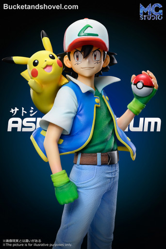 *Pre-order * MG Studio Pokemon Ash Ketchum＆Pikachu Resin Statue ...