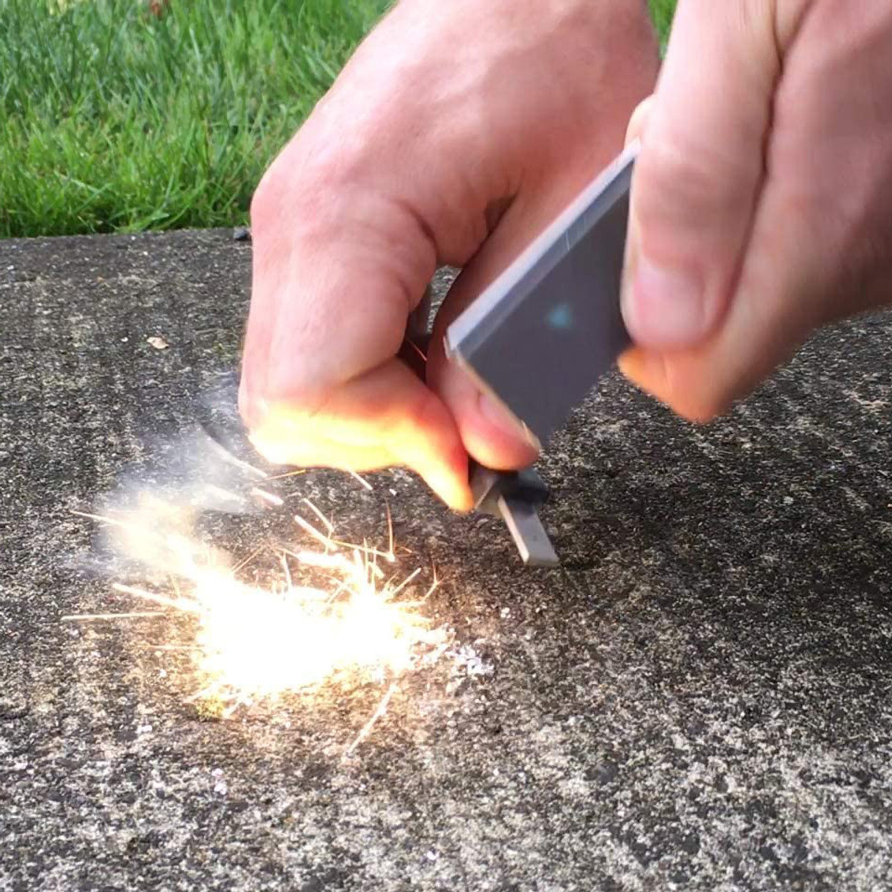 Magnesium Block Fire Starter With Flint, Striker Lanyard - Camping ... Magnesium Block Fire Starter With Flint, Striker Lanyard - Camping ...