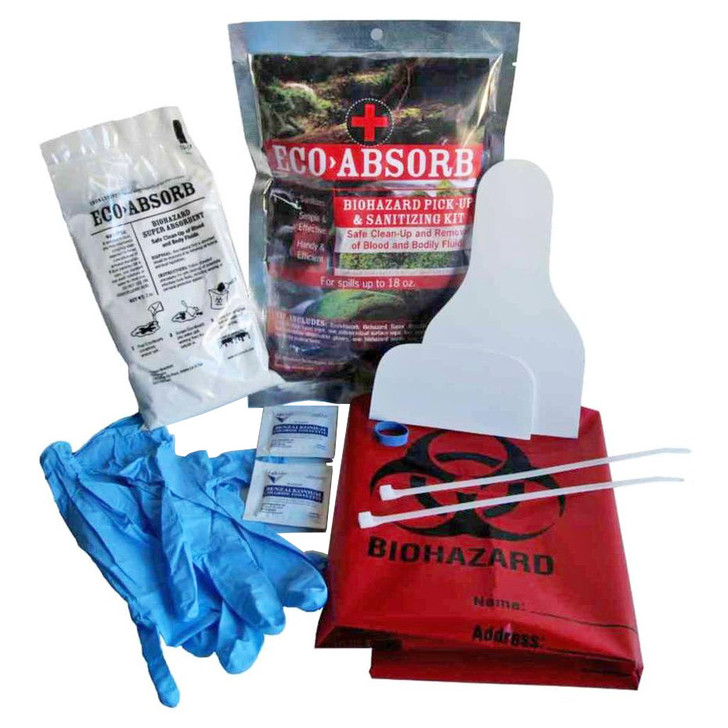 ECO>Absorb Biohazard Pick Up Sanitizing Kit - Bio-Hazard Protection ...