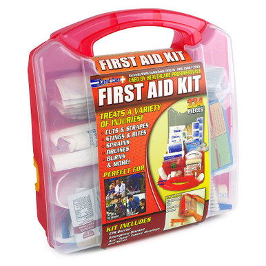 50-Person OSHA First Aid Kit 234-Piece - Plastic Case with Wall Mount ...