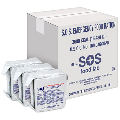 SOS 3600 Calorie Emergency Food Bars - 4 Case Minimum Order - Emergency ...