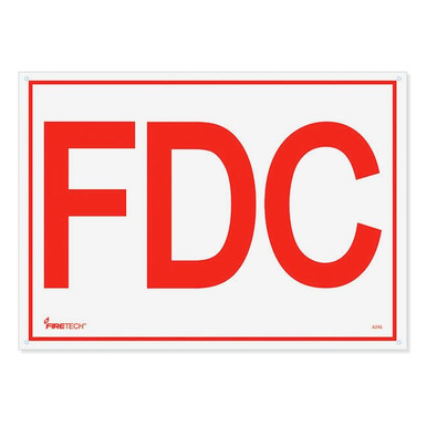 FDC Sign - Aluminum - 10" x 14" - 6" Letters - Fire Extinguisher ...