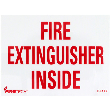 Fire Extinguisher Inside Sticker Labels- Vinyl Self-Adhesive - 4" x 3 ...