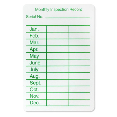 Pack of 25 - Monthly Inspection Tag - Peel n Stick Labels - 2" x 3 ...