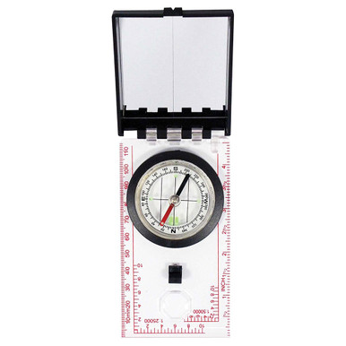 Folding Map Compass With Sighting Mirror - Camping Tools Supplies