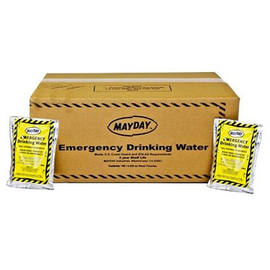 Case of 100 - Mayday Water Pouches with NO Drinking Container - 5 Year ...