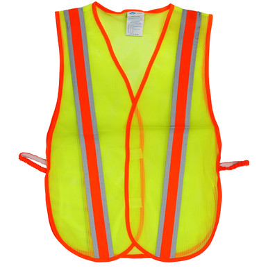 High Visibility Neon Yellow Mesh Safety Vest with Reflective Stripes ...
