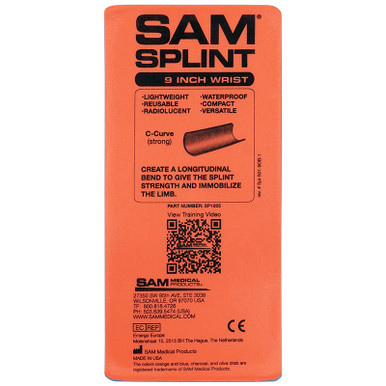 SAM Wrist Splint 9'' - First Aid Medical Supplies