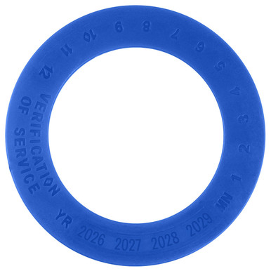 2 1/8" Dia. Verification of Service Collars - Blue - 50 Pack - 4 Year