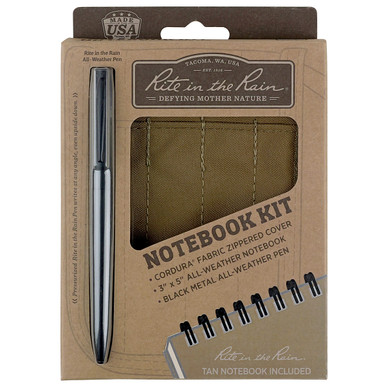 All-Weather Pocket Notebook Kit - Tan - CERT Kits Supplies