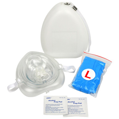 Ambu® CPR Mask Kit With O2 Inlet, Headstrap, Gloves and Wipes