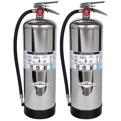 Amerex Model 240 Water Fire Extinguisher 2-Pack – 2.5 Gallon Class A ...