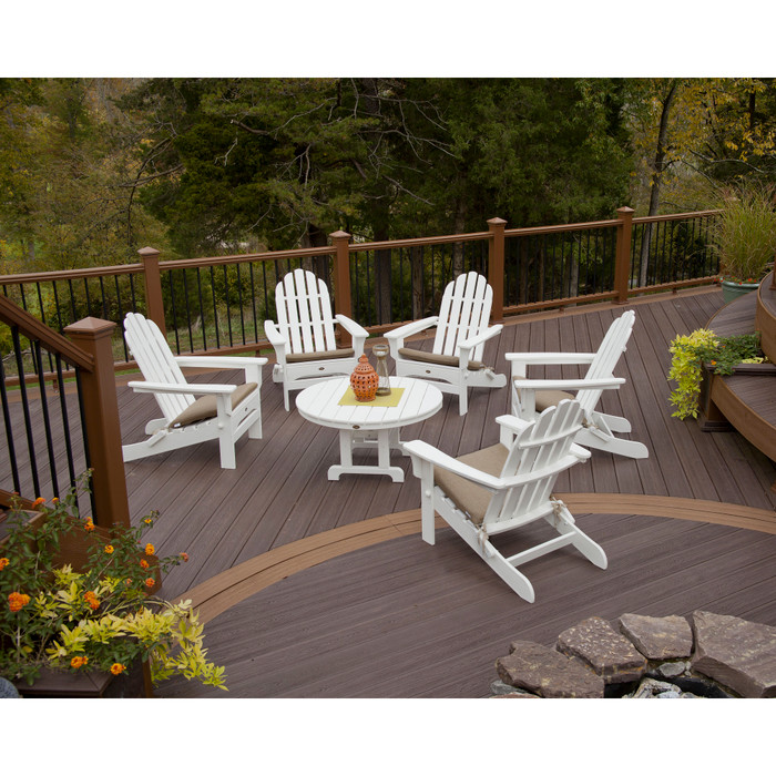 Trex Cape Cod 6-Piece Folding Adirondack Conversation Set