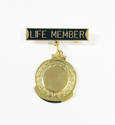 P055 Pendant Life Member Badge Black - Icon Awards and Engraving Services