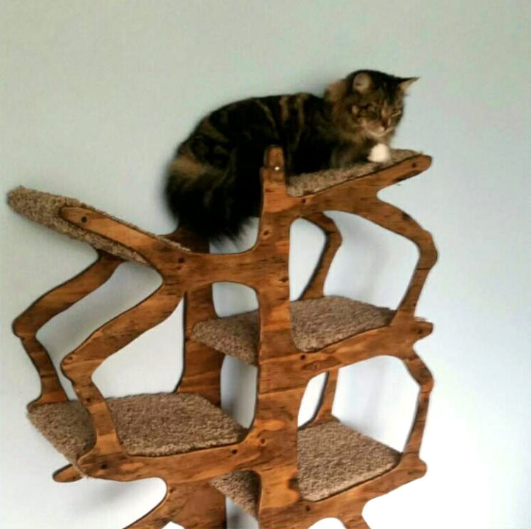 Whimsical Artisan Handmade Cat Tree
