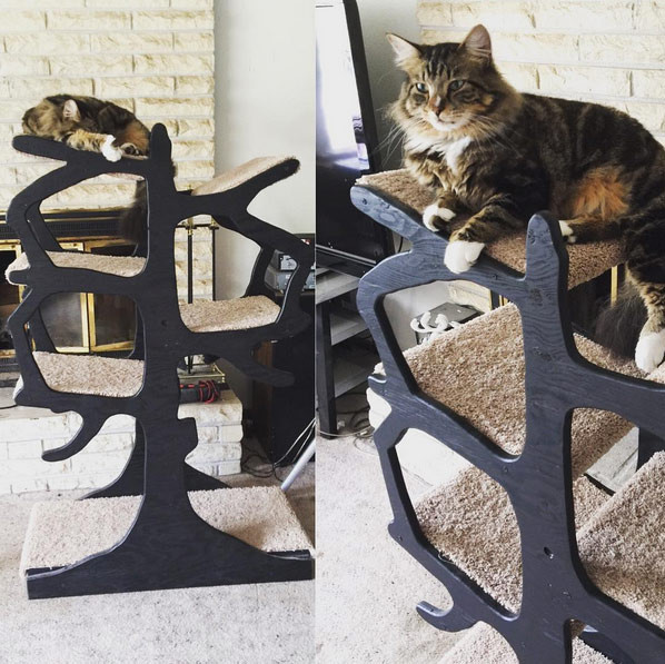 Whimsical Artisan Handmade Cat Tree