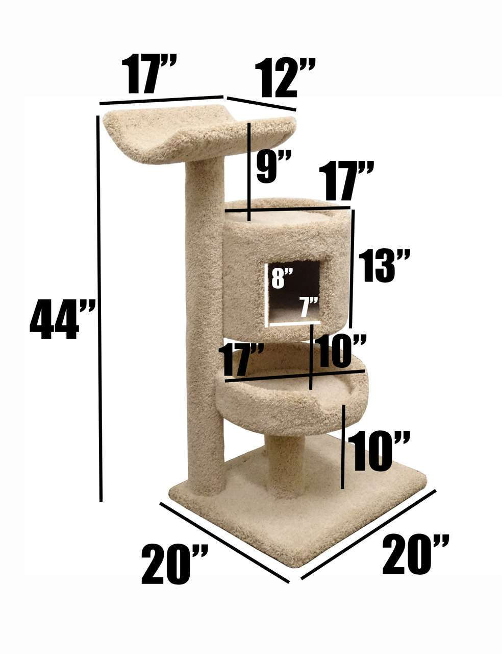 Cat's Choice 44 Inch Bungalow Cat Tree