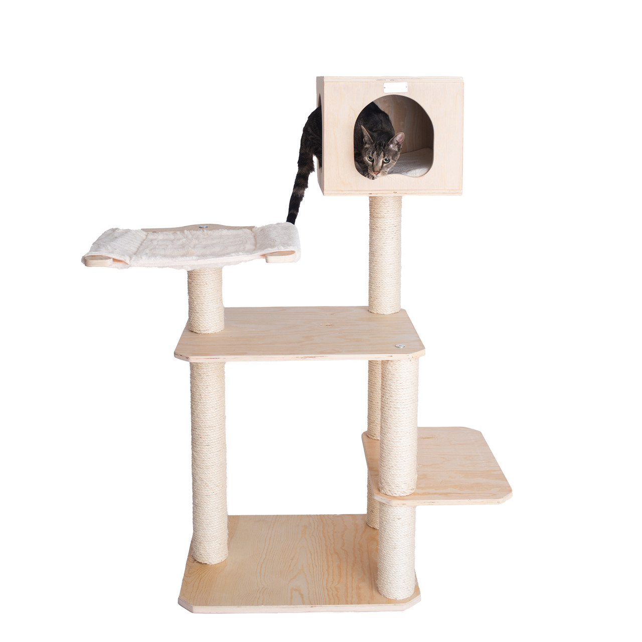 Cat's Dream Premium Scots Pine Wood Cat Tree, 50" Tall S5103