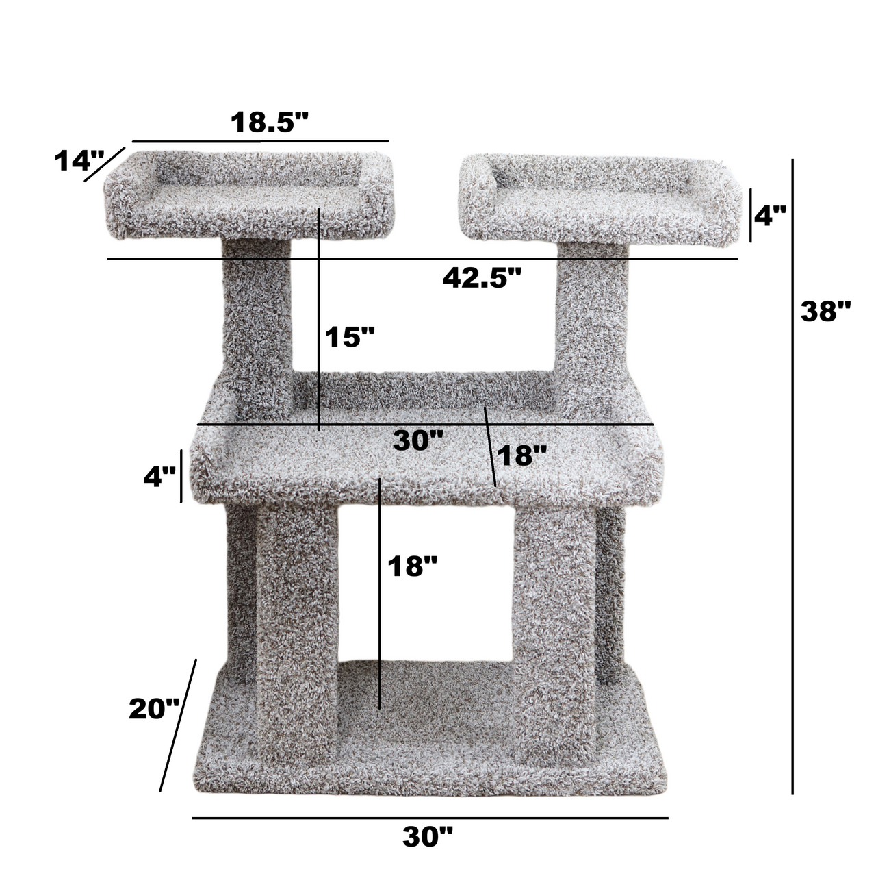 Cat's Choice 38" Deluxe Carpeted Cat Tree Perch