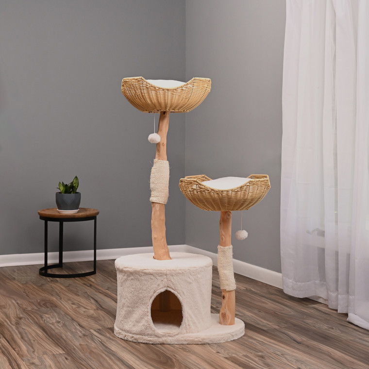 Double Basket and Condo 47 Inch Cat Tree (AMNI)