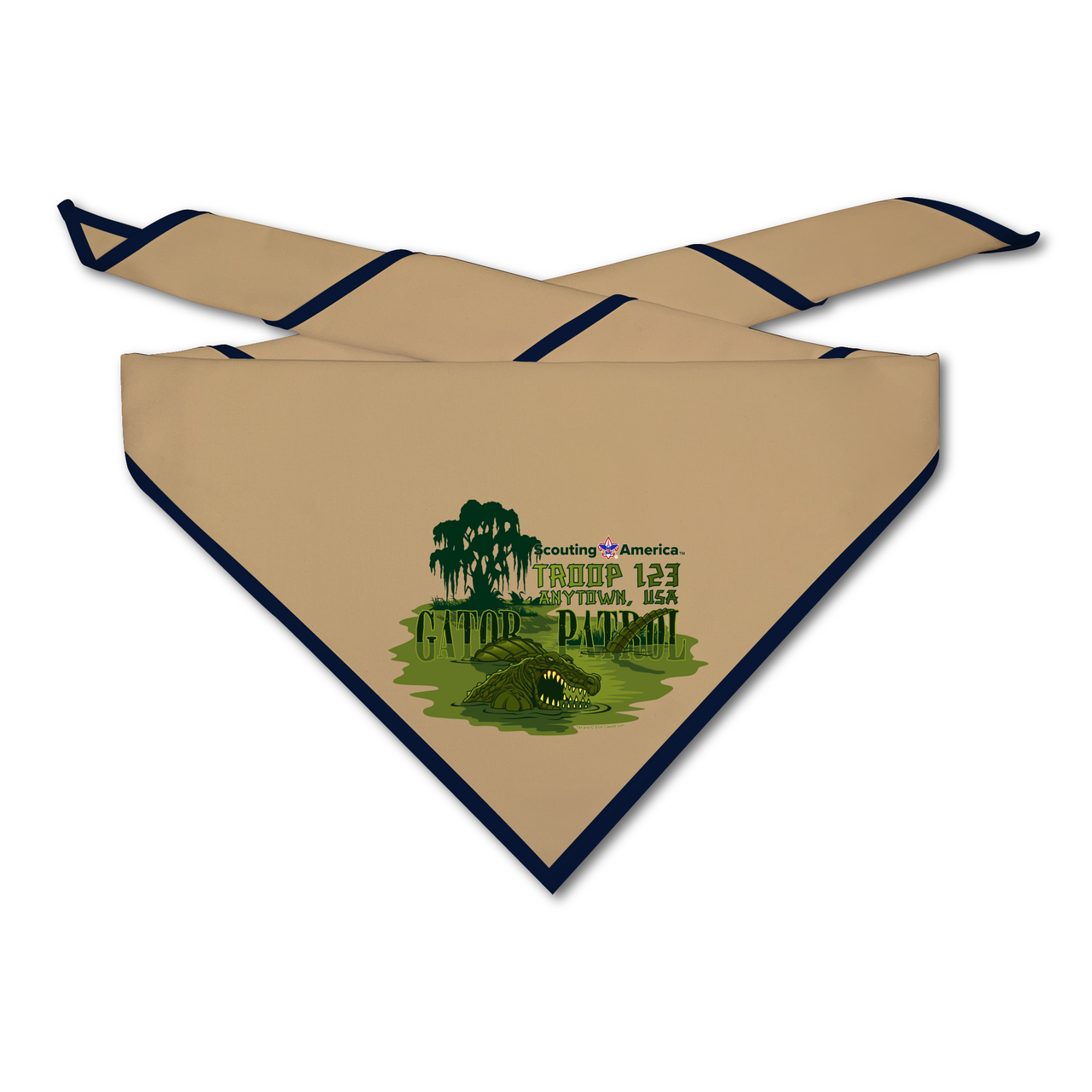 Gator Patrol Scout Neckerchief - Chose your Neckerchief Colors