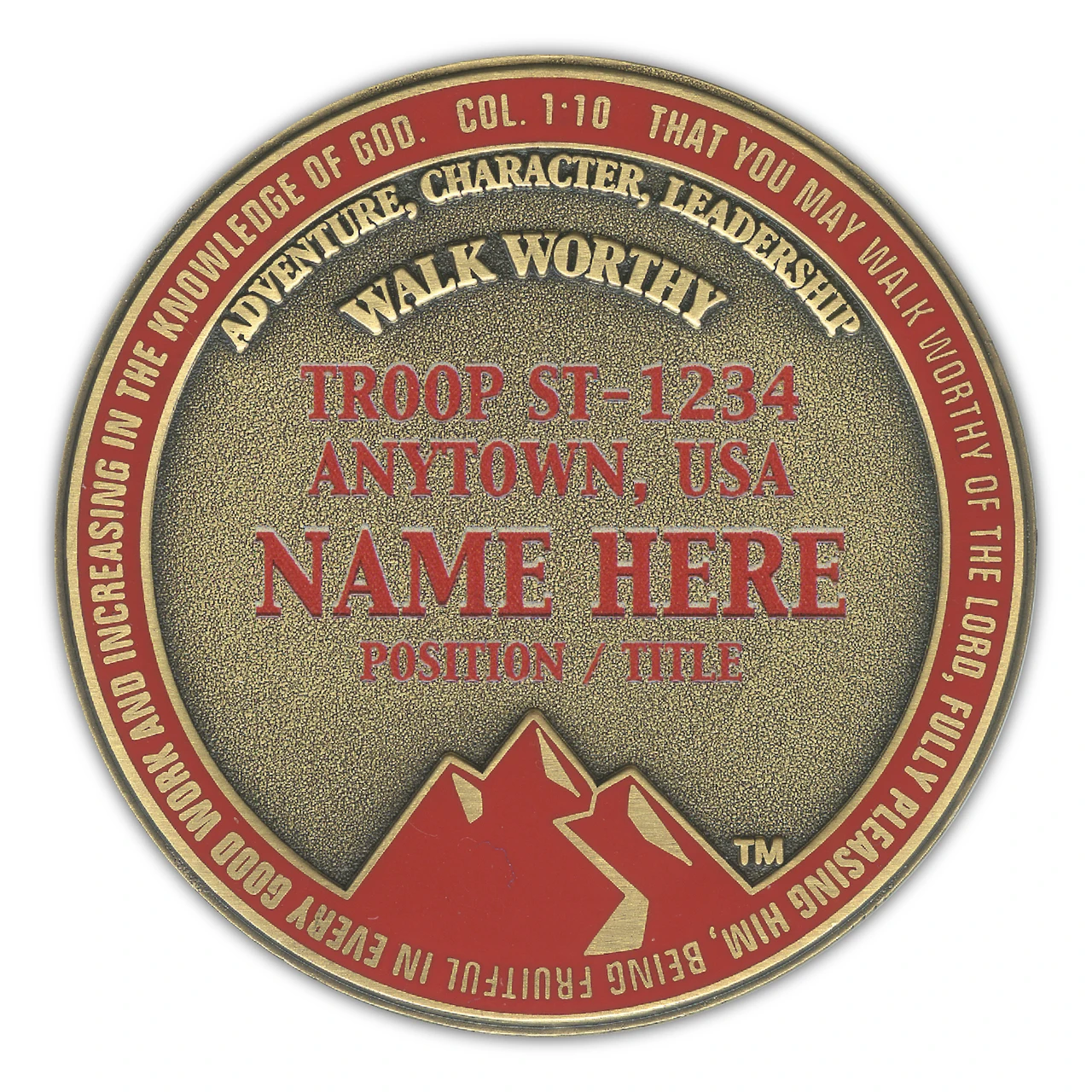 Trail Life Challenge Coin