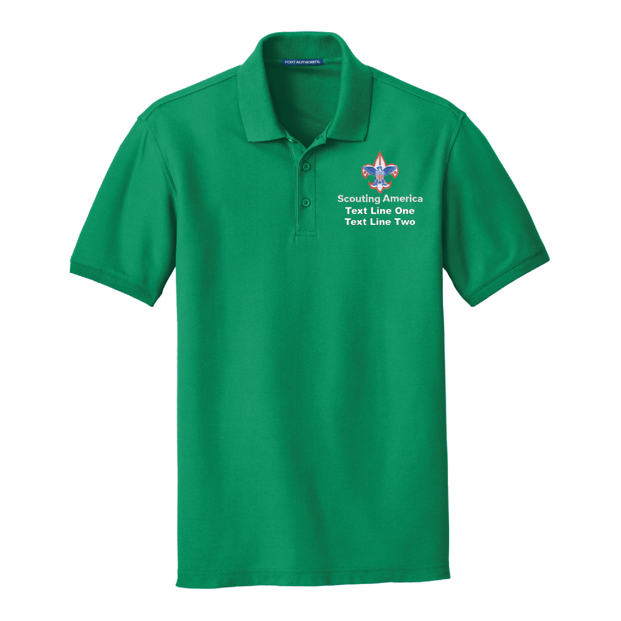 Cotton Pique Polo – Mens with Embroidered Scouting America Logo