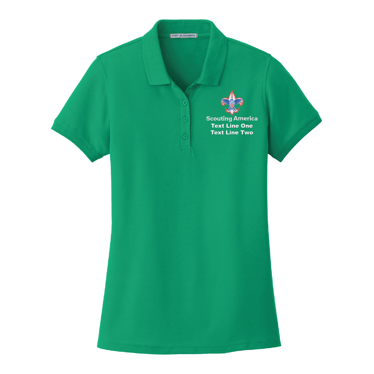 Cotton Pique Polo – Ladies with Embroidered Scouting AmericaLogo