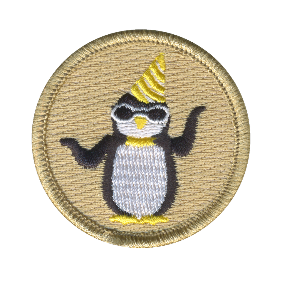 Party Penguin Patrol Patch – Embroidered Scout Uniform Patch – 2 in ...