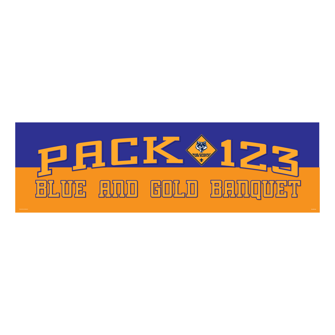 Cub Scout Pack Blue and Gold Banquet Custom Vinyl Banner 28x96 Outdoor ...