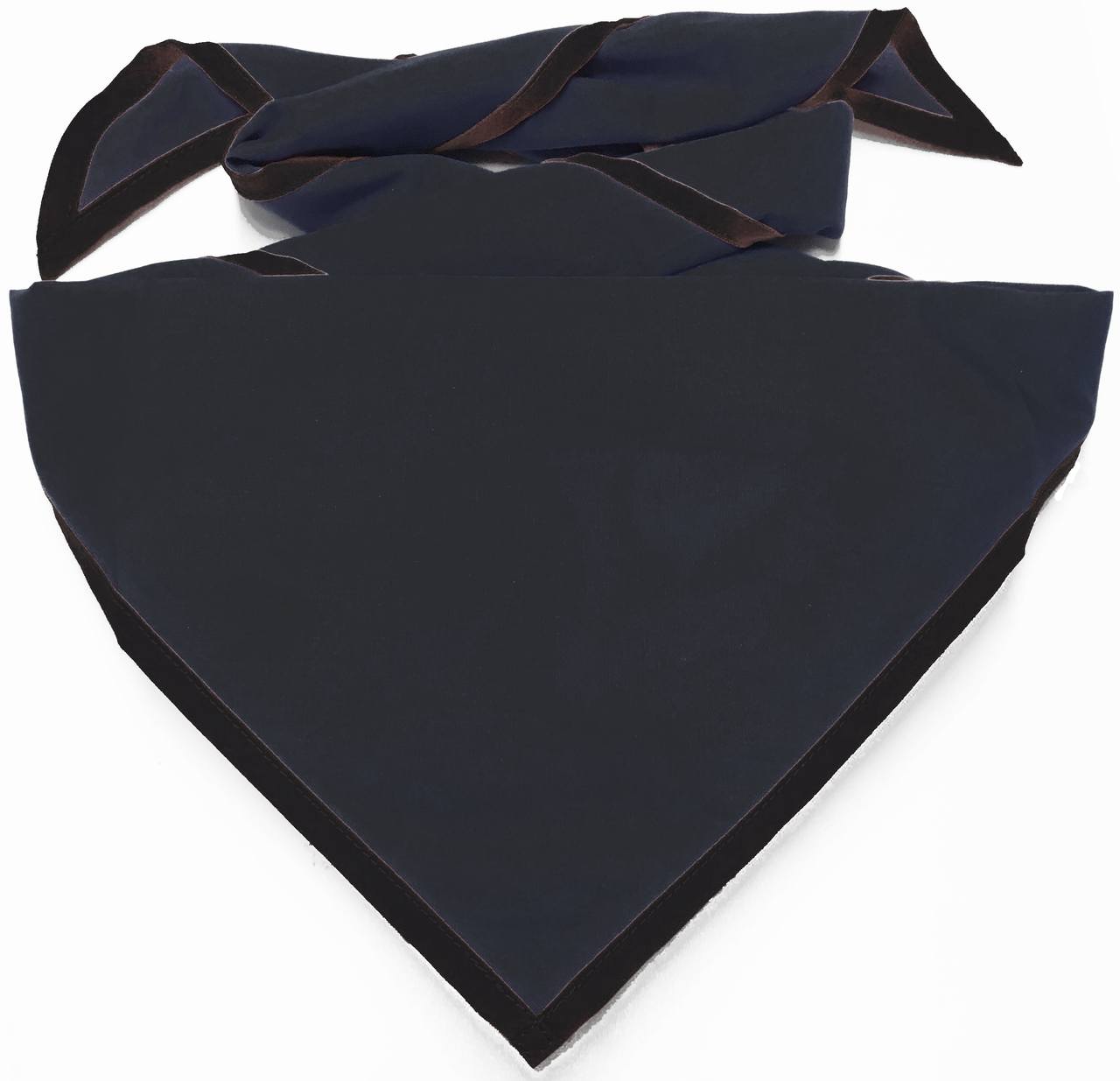 Blank Solid Black Neckerchief - Troop Size