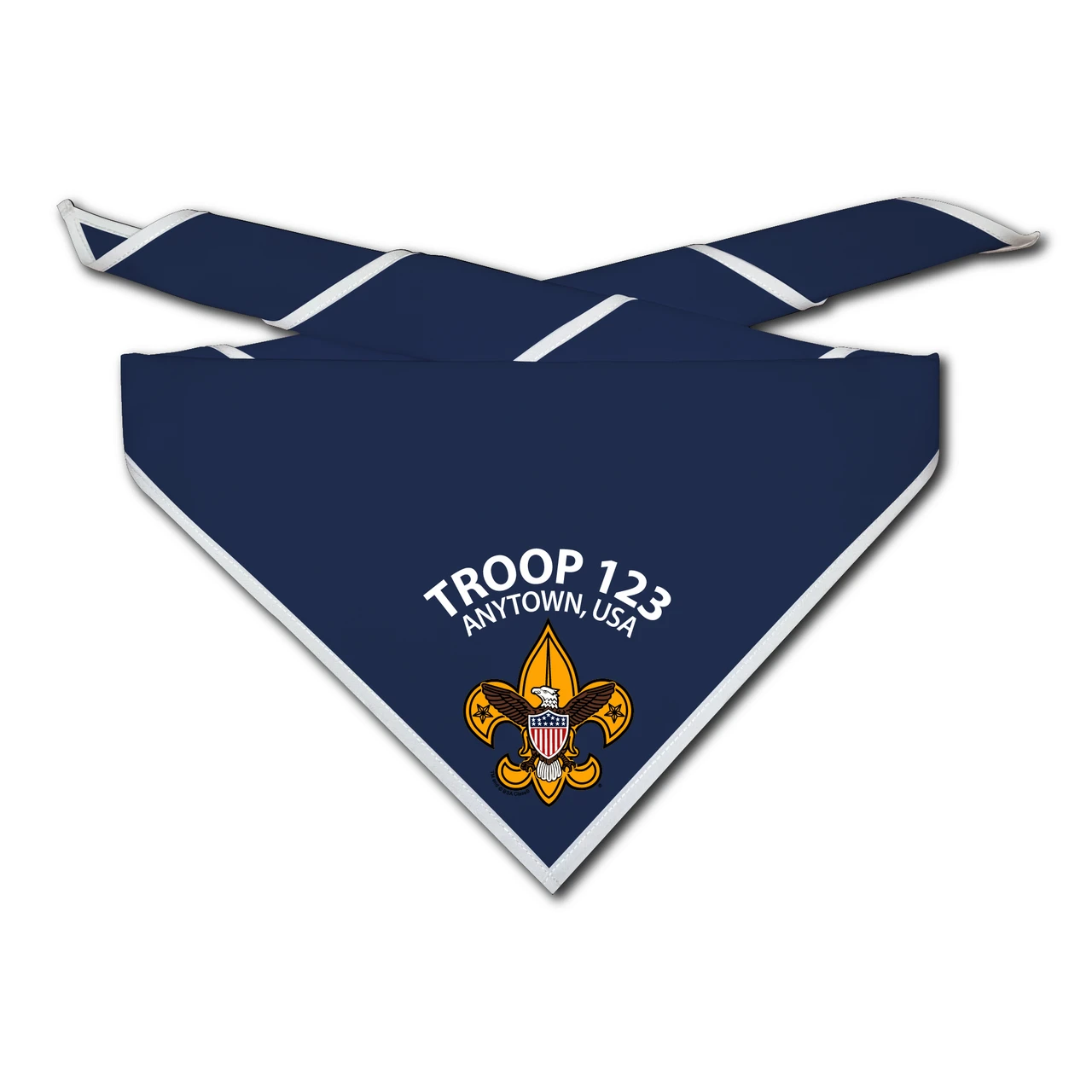 Scout Troop Neckerchief with Universal Emblem - Chose your Neckerchief ...