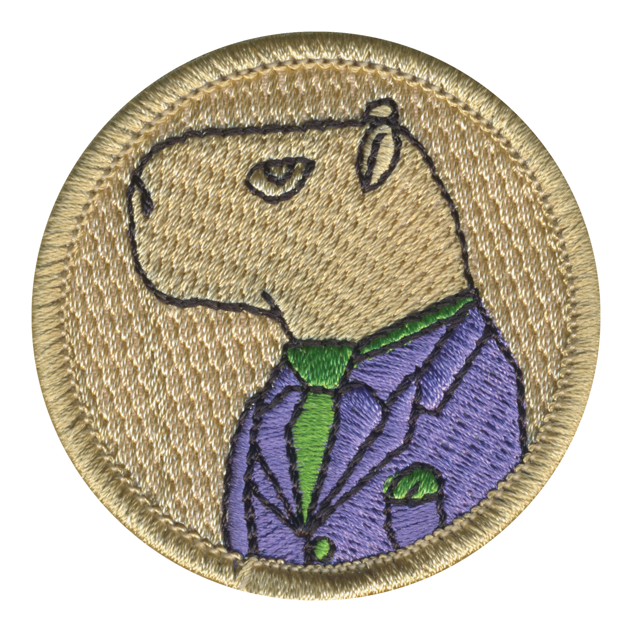 Fancy Capybara Patrol Patch – Embroidered Scout Uniform Patch – 2 in ...
