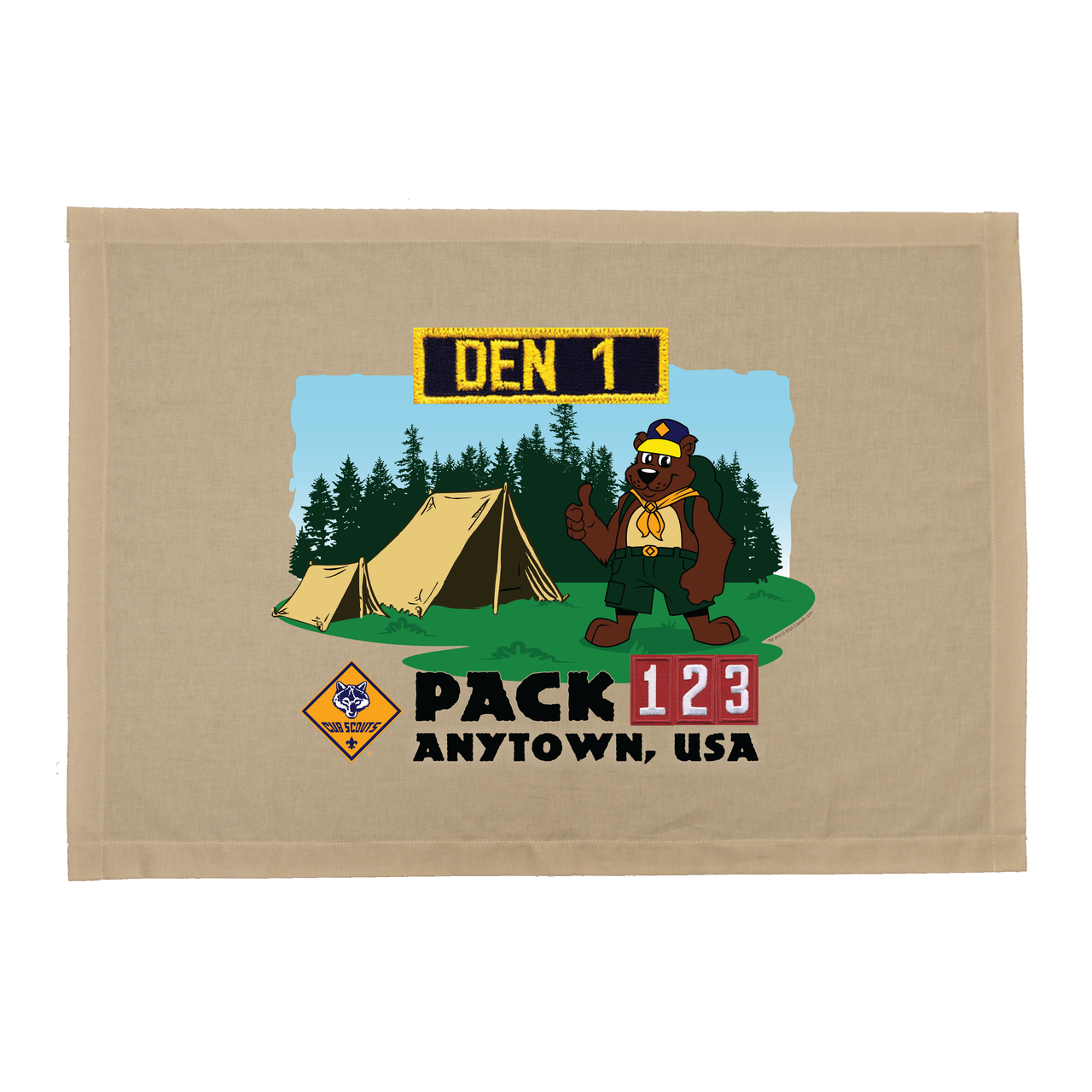 Cub Scout Den Flag - Bear Rank Den Design