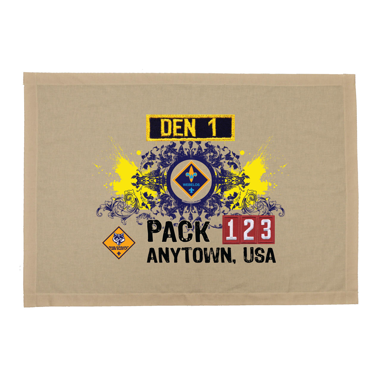 Cub Scout Den Flag - Webelos Rank Den Design