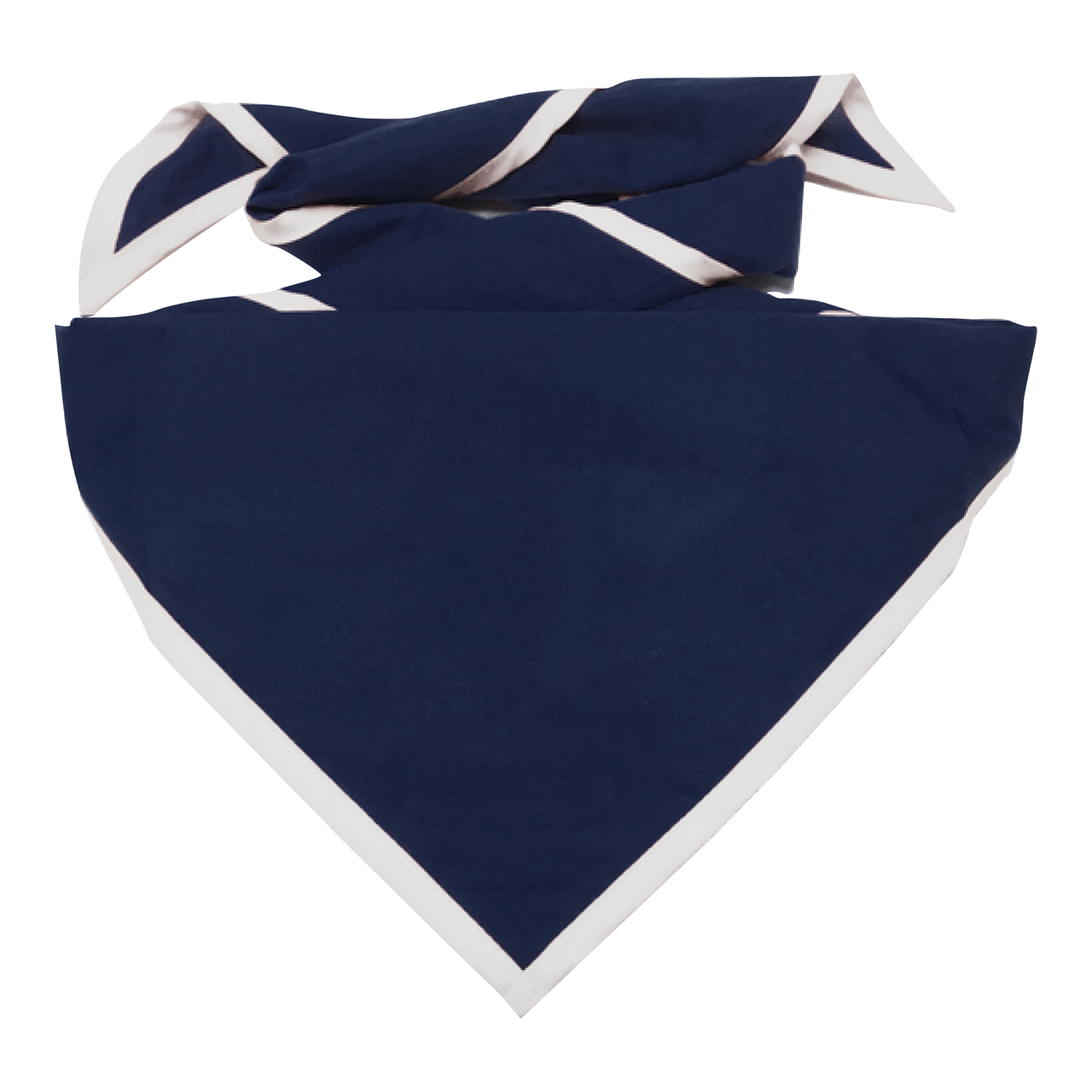 Navy Blue Neckerchief with White Piped Edge - Troop Size (B848 AZ 22/4)