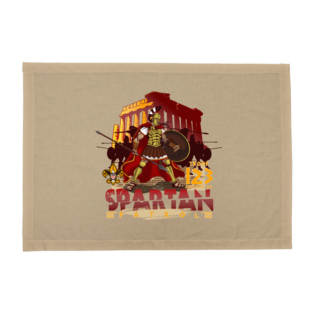 Scout Patrol Flag - Spartan Patrol Design