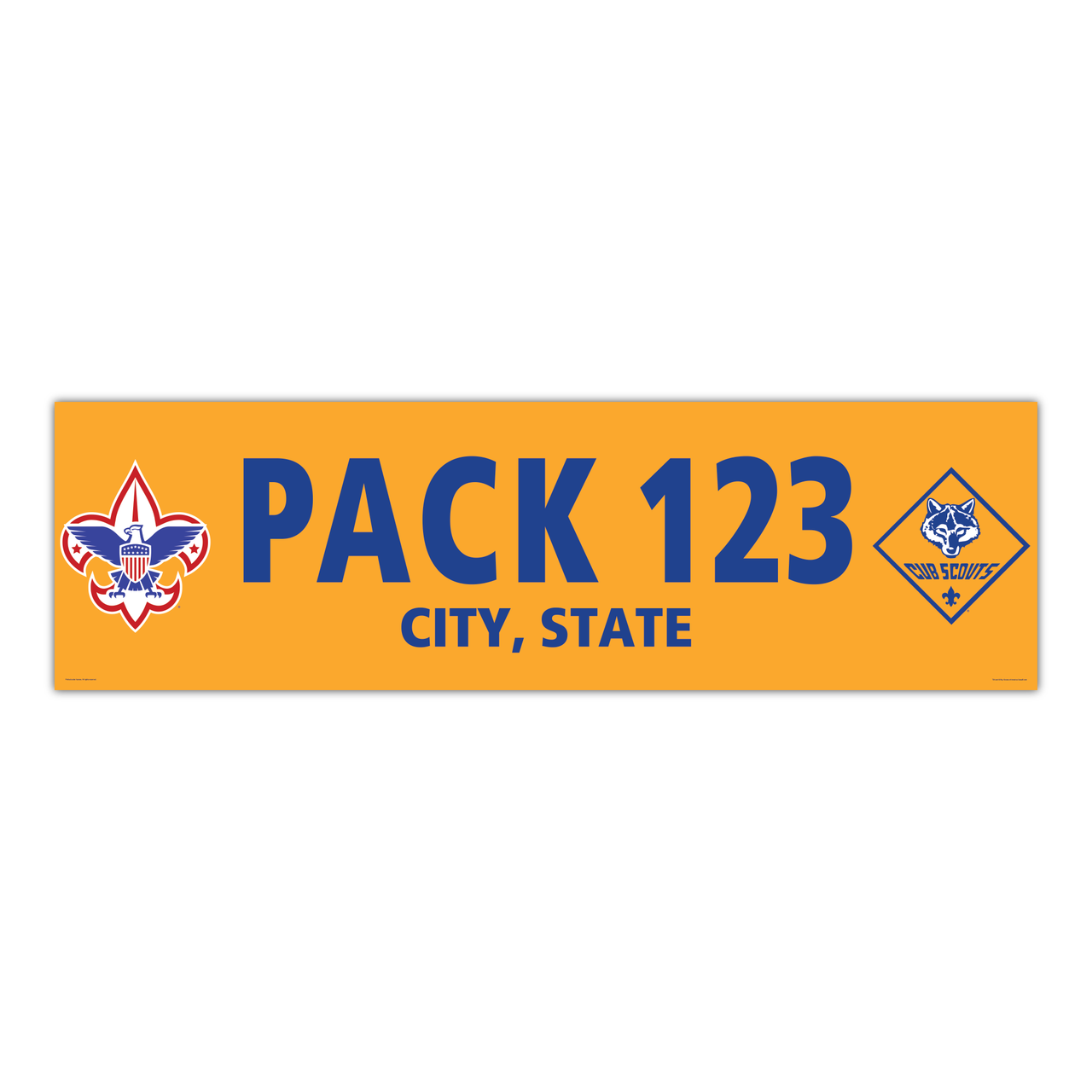 Cub Scout Pack Custom Vinyl Banner 28x96 Outdoor Personalized Banner ...