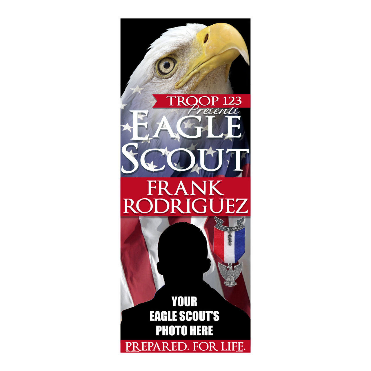 Eagle Scout Vertical Vinyl Banner - Your Personalized Photo