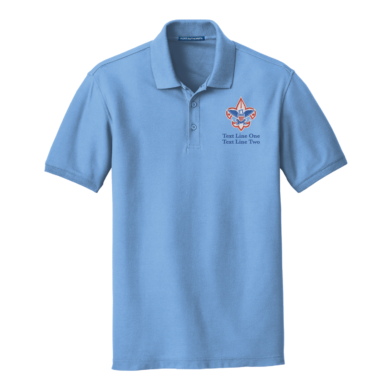Cotton Pique Polo – Mens with Embroidered Scouting America Corporate Logo