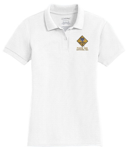 Cotton Pique Polo – Ladies with Cub Scout Logo