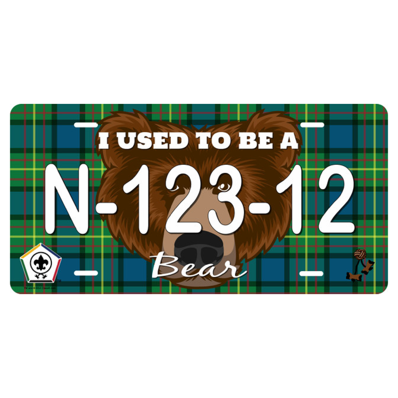 Wood Badge License Plate - Bear