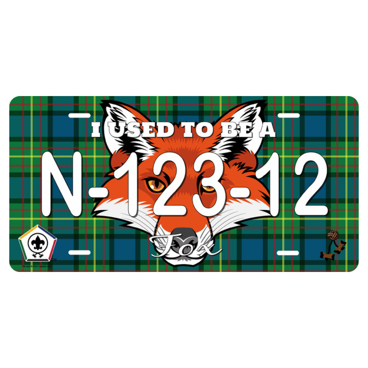 Wood Badge License Plate - Fox