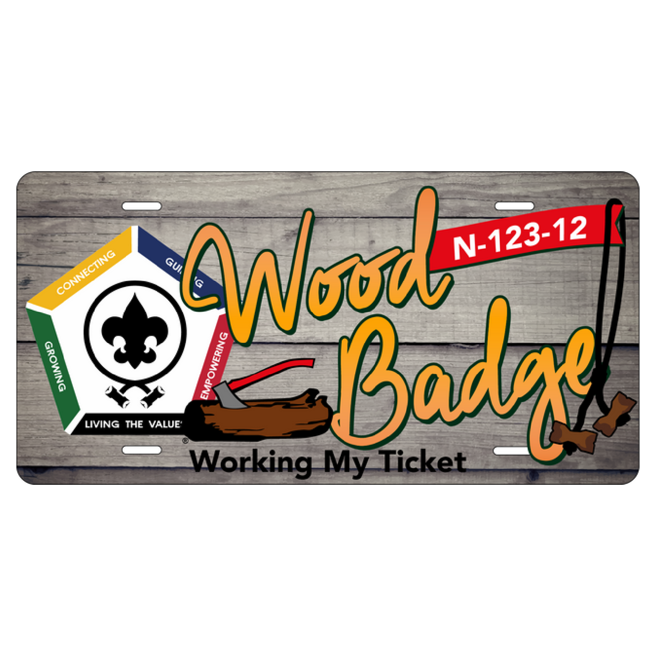 Wood Badge License Plate Working My Ticket
