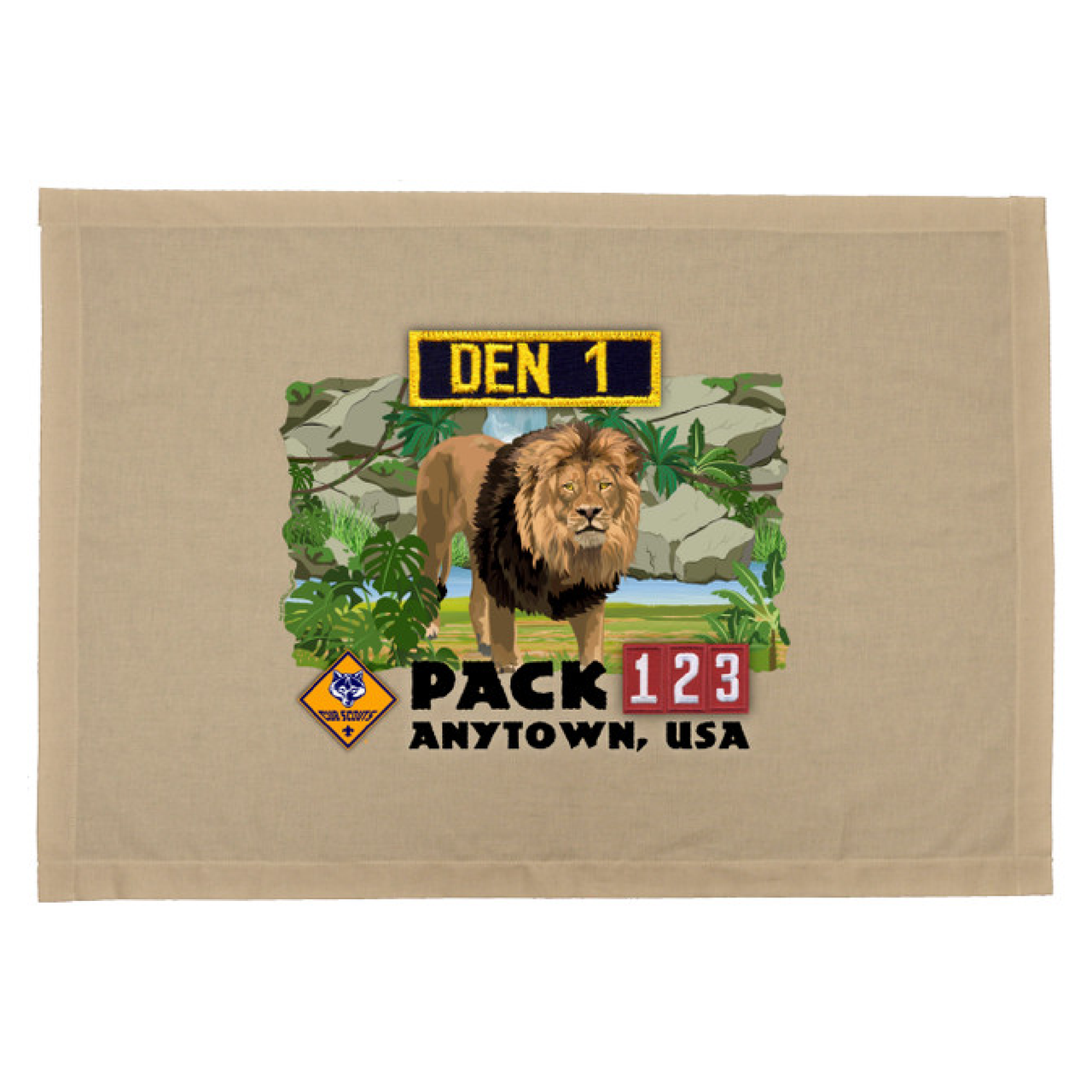 Cub Scout Den Flag - Lion Rank Den Design