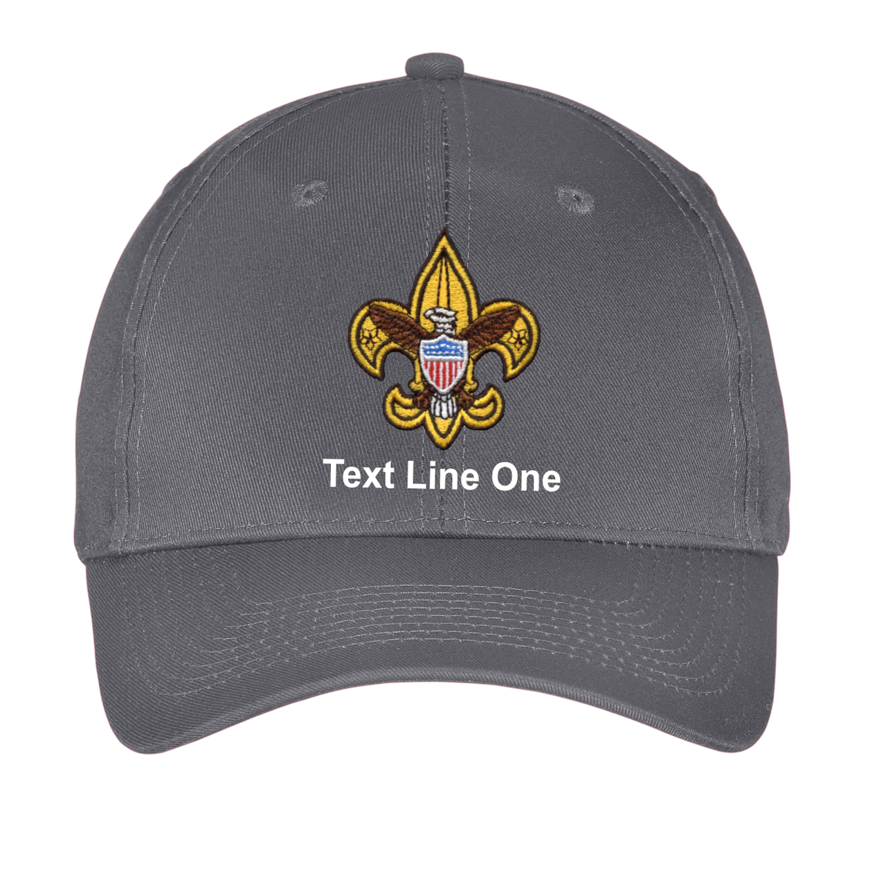 Six-Panel Twill Hat with Embroidered Scout Troop Universal Logo