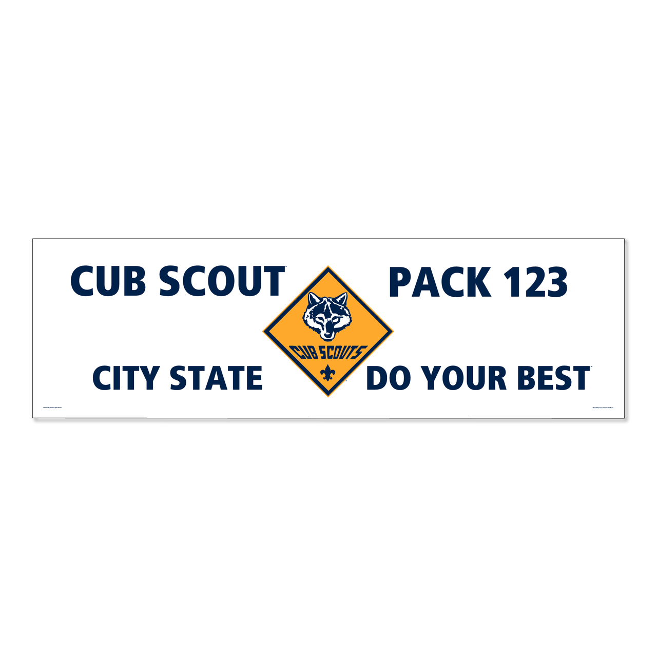 Cub Scout Pack Vinyl Banner - Cub Scout logo