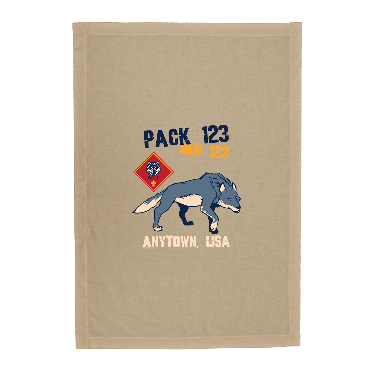 Cub Scout Den Flag - Wolf Rank Den Design