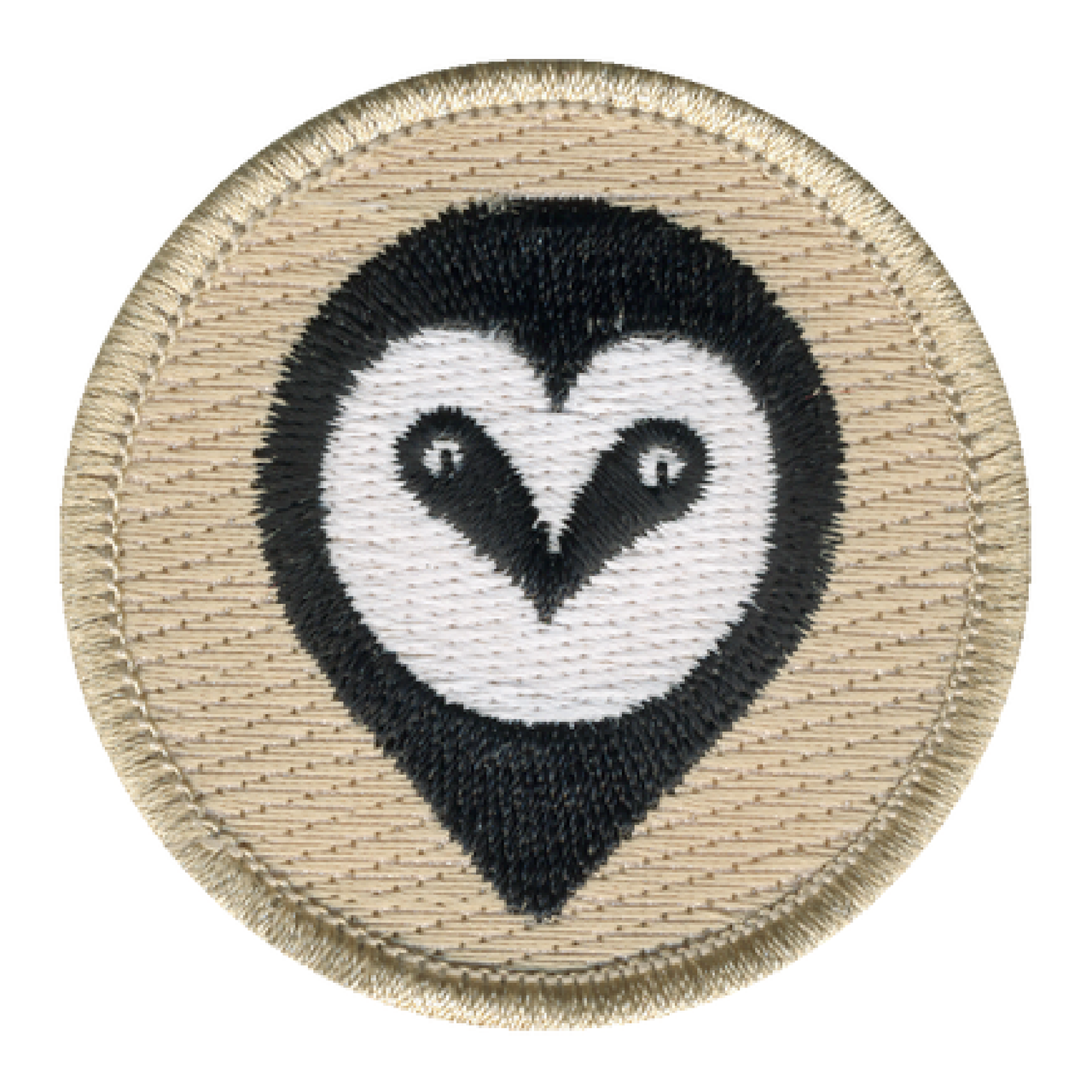 Black and White Owl Patrol Patch