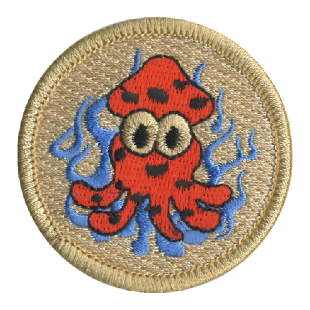 Fiery Red Squid Patrol Patch – Embroidered Scout Uniform Patch – 2 in ...